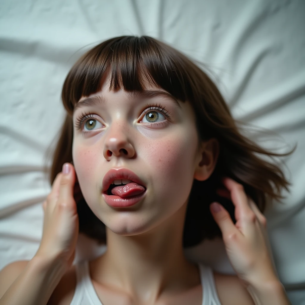 Make a picture of a beautiful dead teen girl's disembodied head is ...