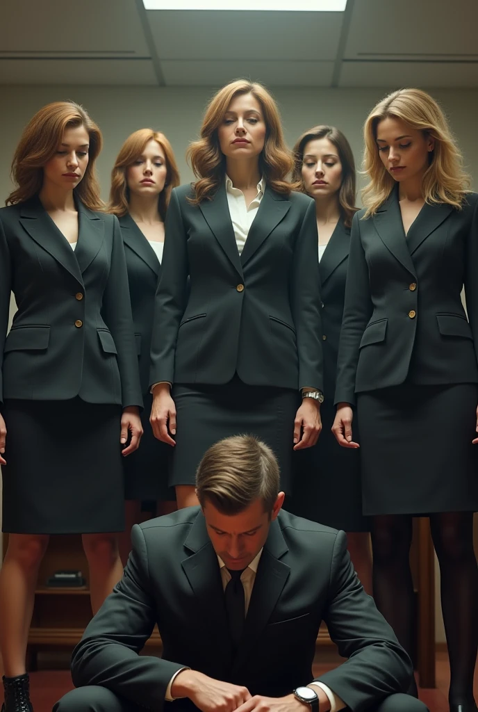 Men with lower status are dominated by women with higher status - SeaArt AI