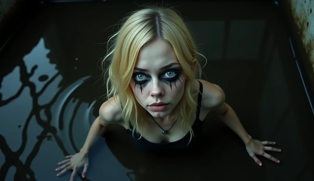 Surreal, dreamlike scene of realistic, photography showing a frail ...