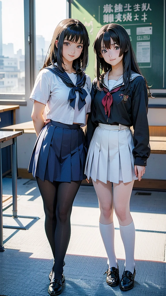 is completely anatomically correct, ( Natural Poses ), (((Two Anime ...