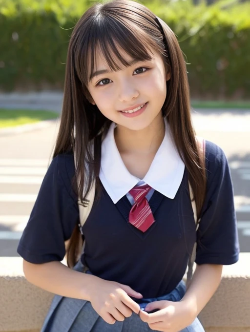 (((Transcendental cute middle school girl)))、( Japanese)、 (smile - SeaArt AI