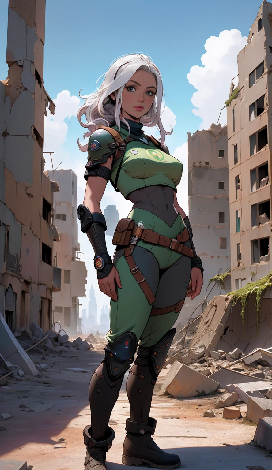 (((pov))), Uma imagem de 30 y.a woman in wasteland clothing, ruivo ...