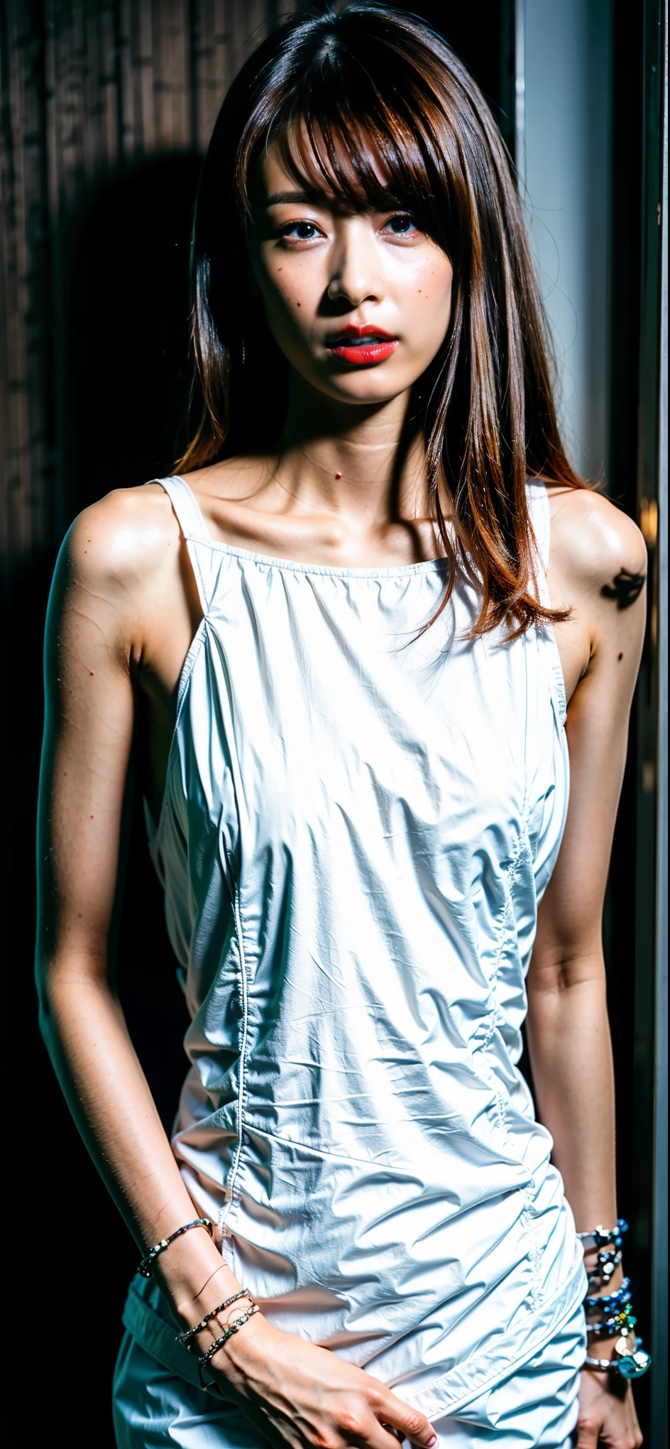 Arafed woman in a white dress posing for a picture - SeaArt AI