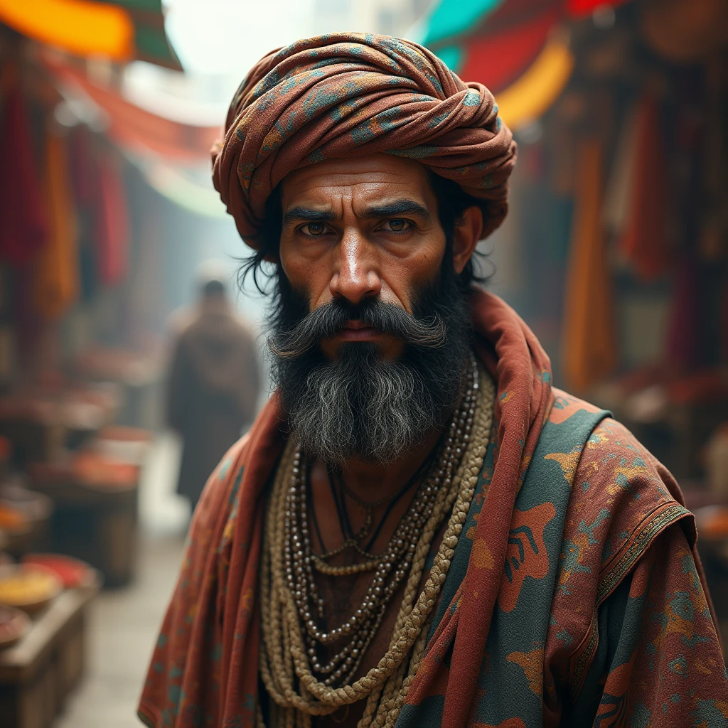 Create a very weird Arab man - SeaArt AI