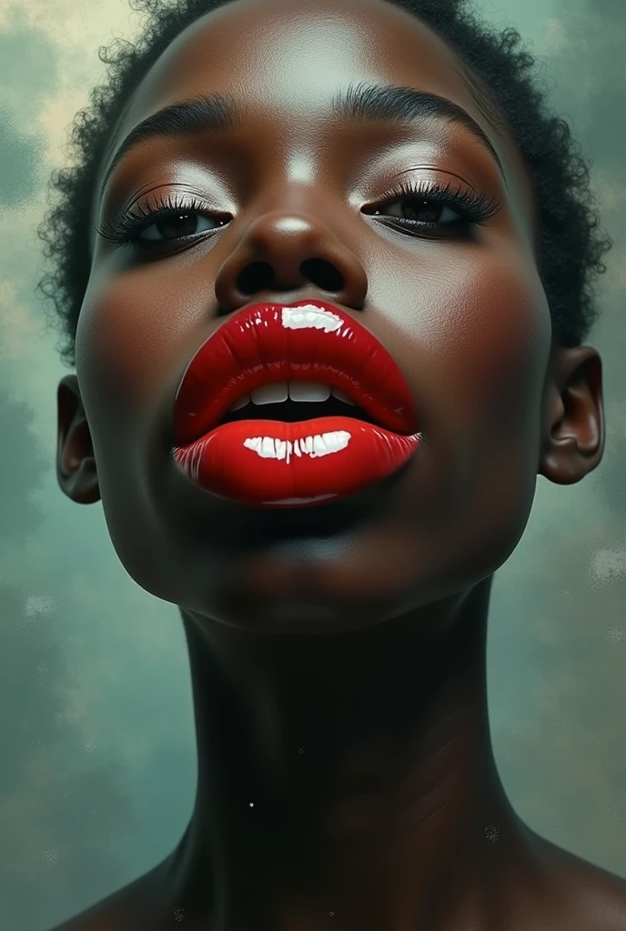 Afrocana with exaggerated large lips - SeaArt AI