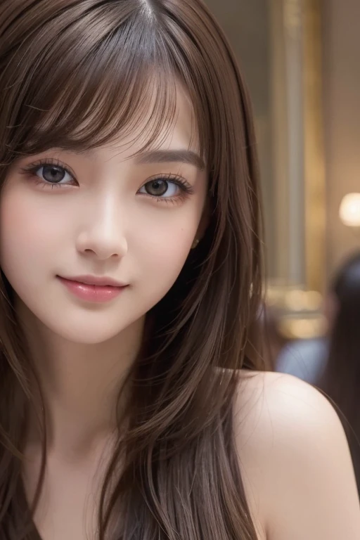 (((Brown longhair))), (Louvre Museum), Pose Seductive, (A hyper - SeaArt AI