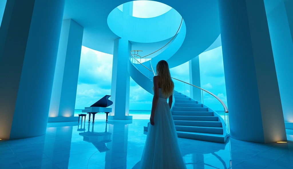 That' Full of deep blue light , Majestic, Modern Museum Ice Blue ...