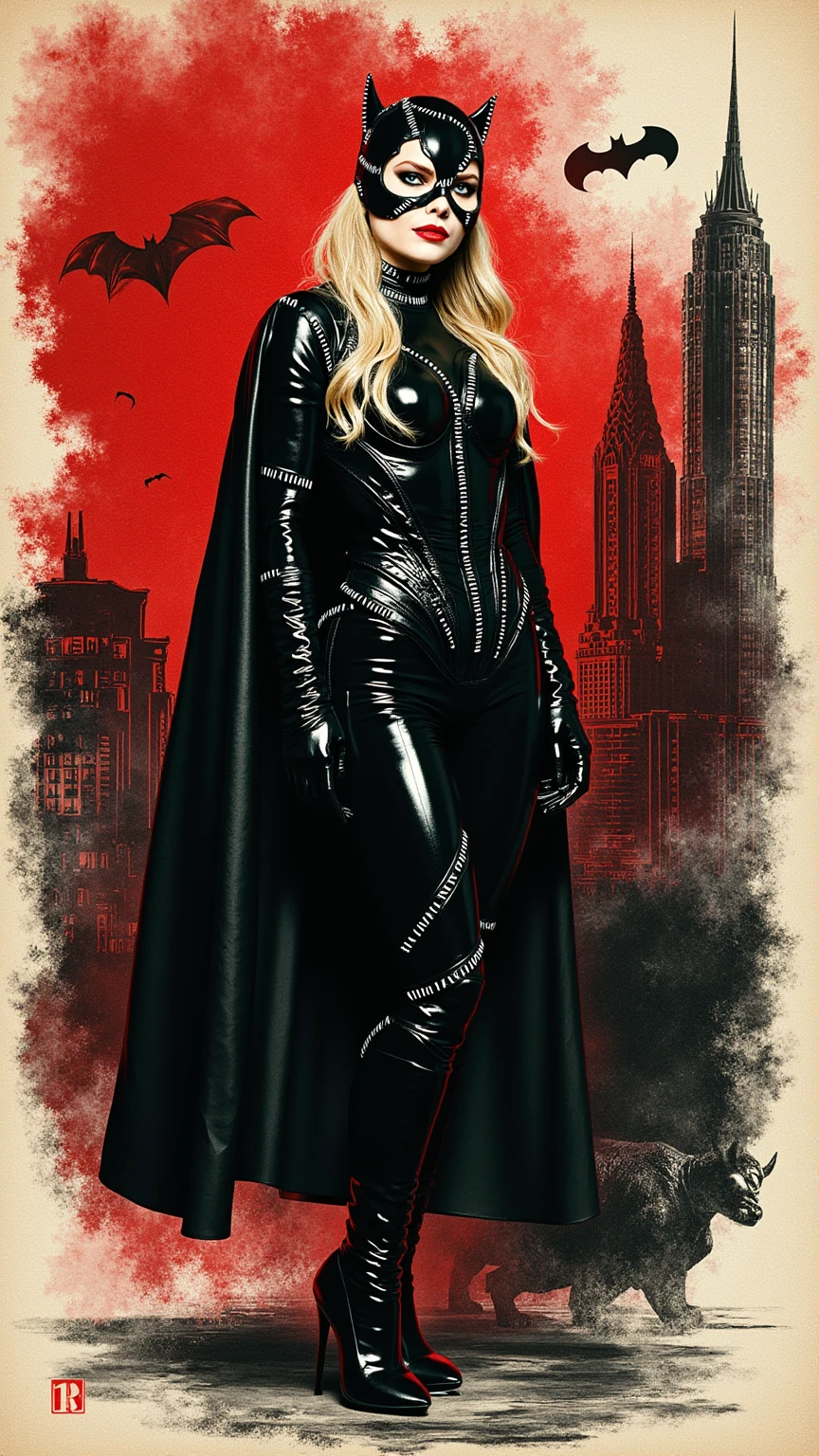 Create a highly detailed sketch in a film Pop art style, dreamy magical ...