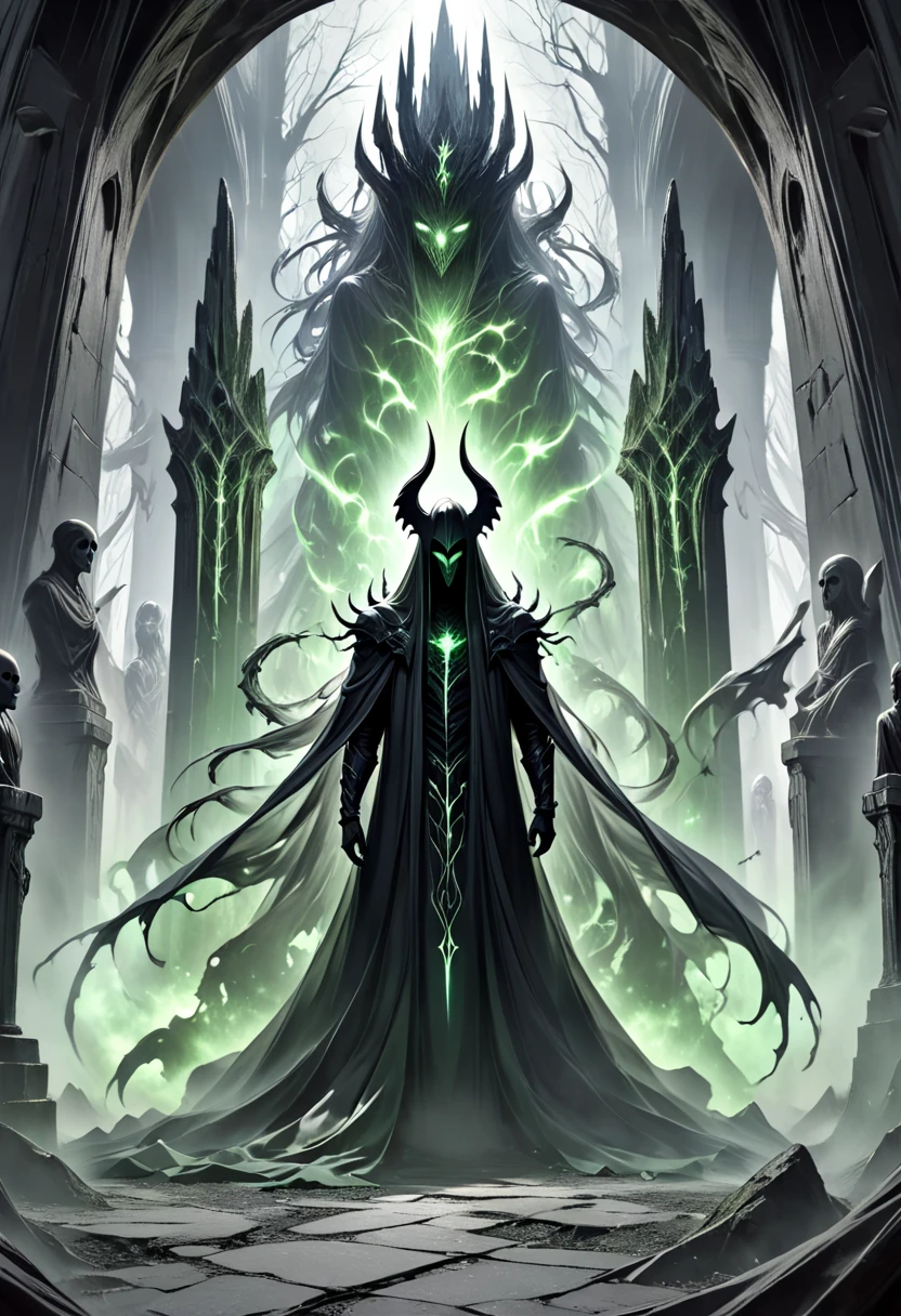 "A dark and menacing figure towers as the guardian of the realm - SeaArt AI