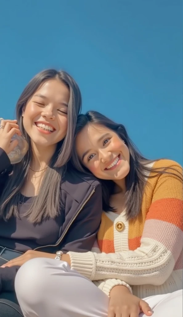 Turn this picture into an illustrated painting with no facial features ...