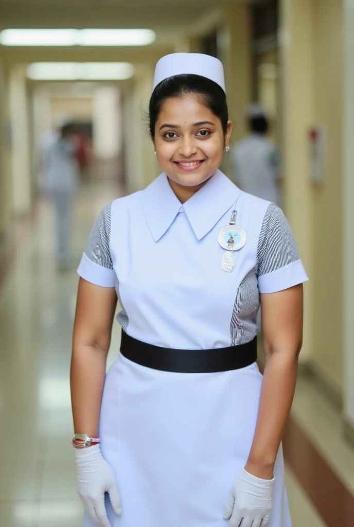 Imagine a confident, caring Sri Lankan nurse in a public hospital ...