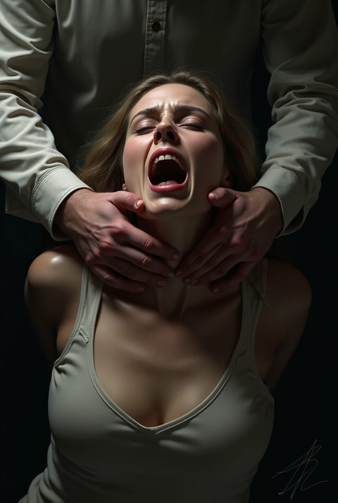 Neck strangle of women - SeaArt AI