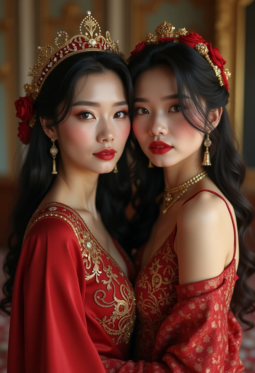 (belle indonésienne et sa sœur avec des seins très, détail de la tenue ...