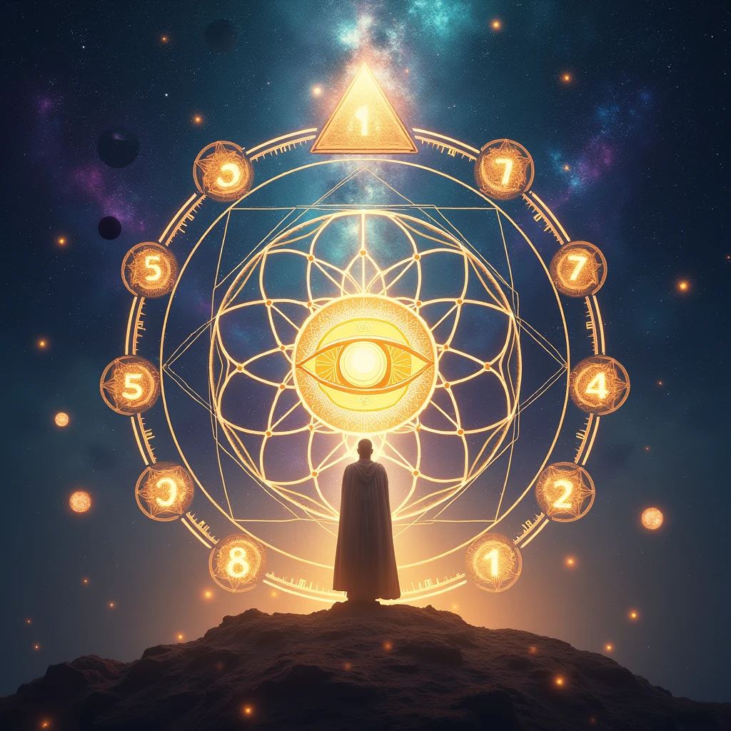 “A captivating and mystical artwork representing numerology as a ...