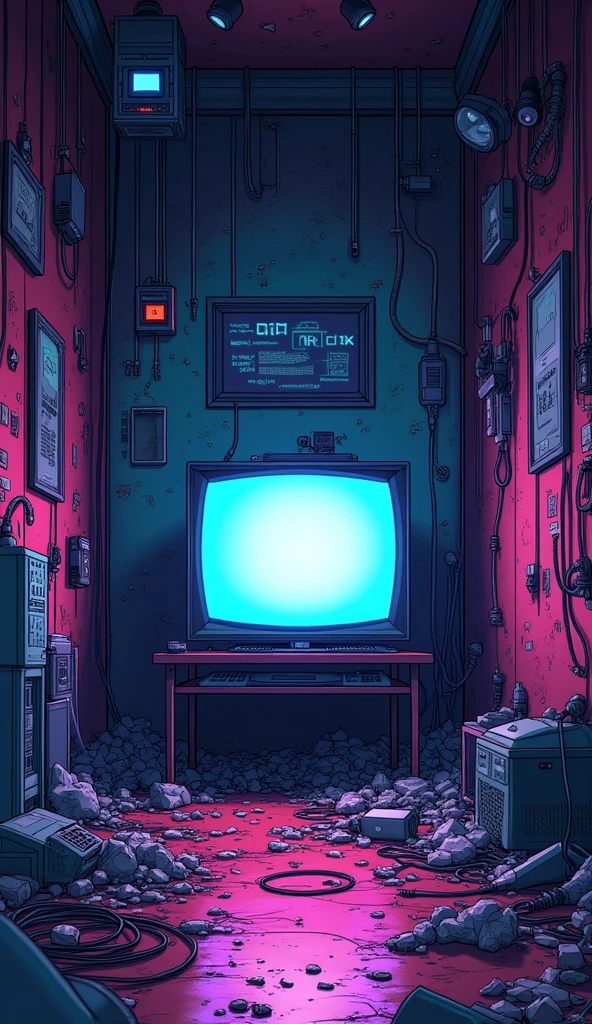 The background has lots of suspicious machines 、 mysterious wiring ...