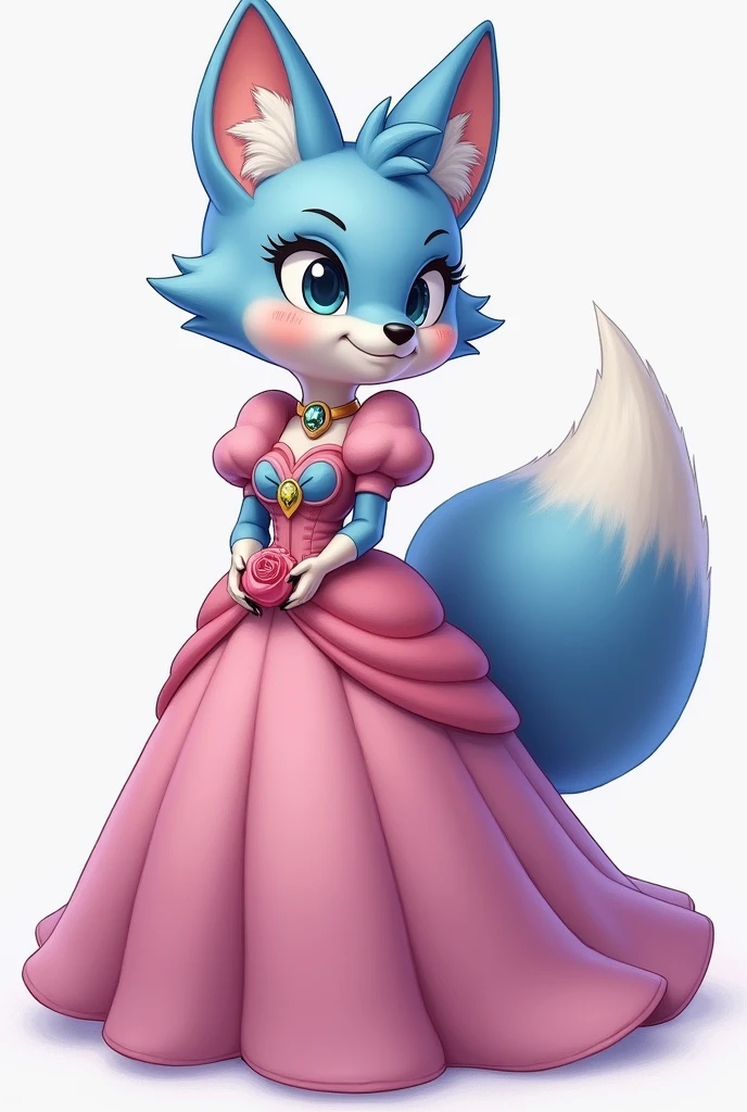 (Blue Anthropomorphic Fox) (Masterpiece) (Girly) (Good Anatomy - SeaArt AI