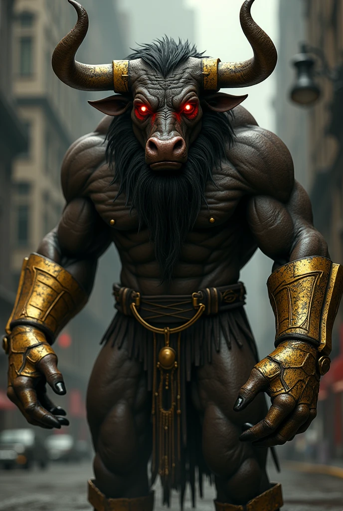 A red-eyed demon Minotaur that you see as a mobster , has a golden ...