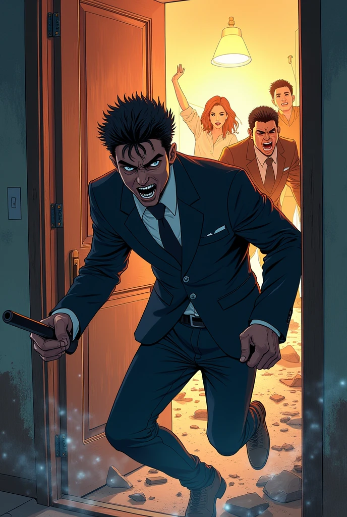 Some goons are entering in to some else house to kill every one for ...