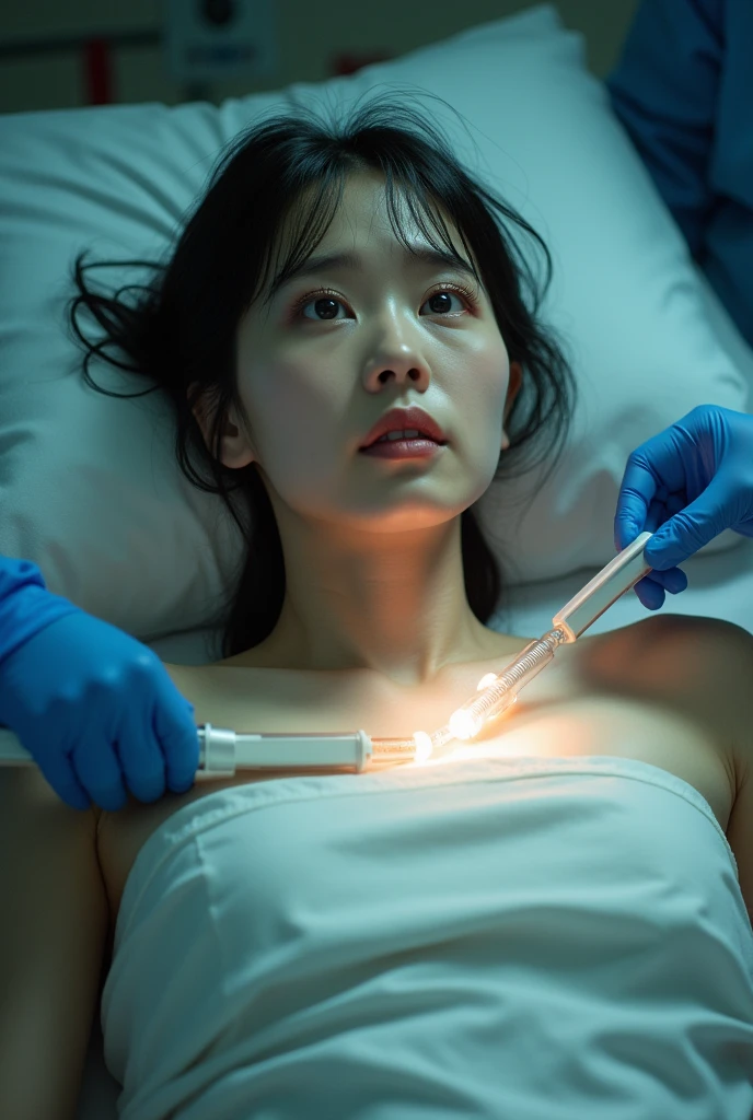 Korean woman patient, intubation,nude - SeaArt AI