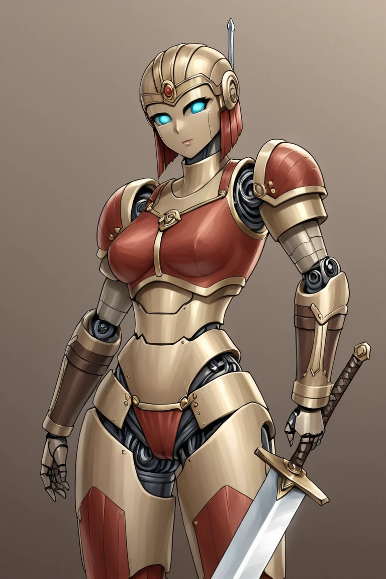 Female Robot Gladiator with sword - SeaArt AI