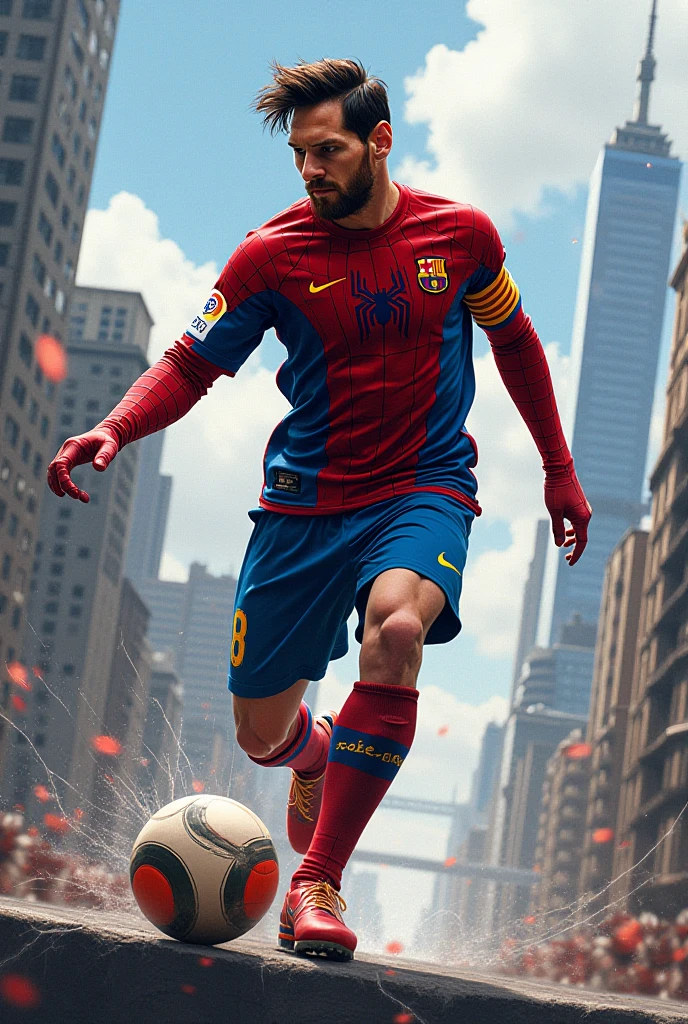 Messi and Spider-Man - SeaArt AI