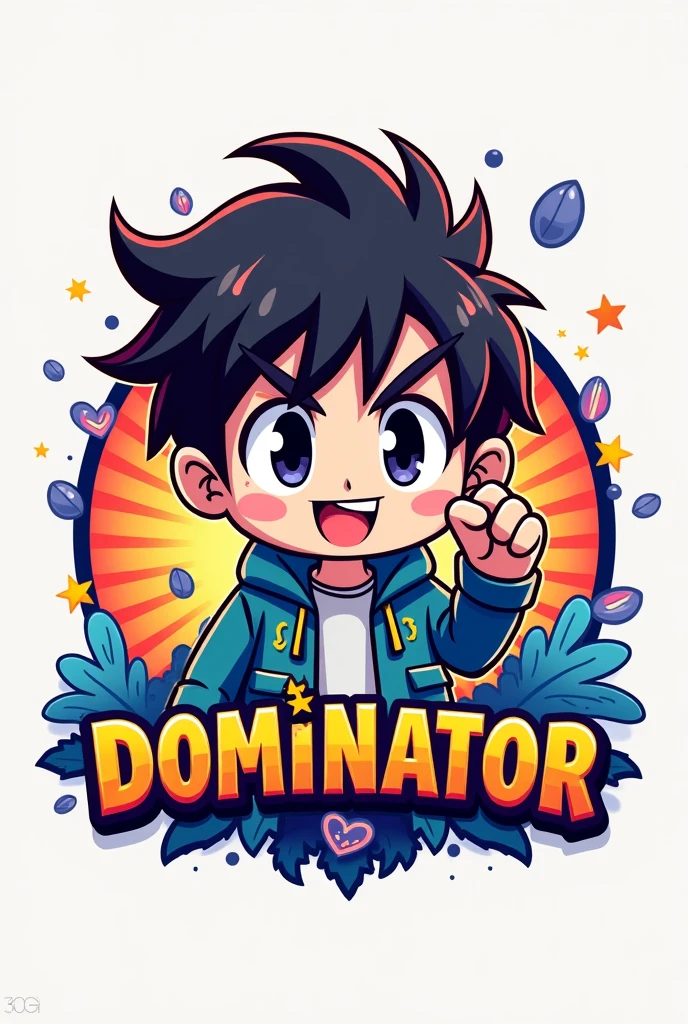 I need a logo of name DOMINATOR as cartoon and anime theme for program ...