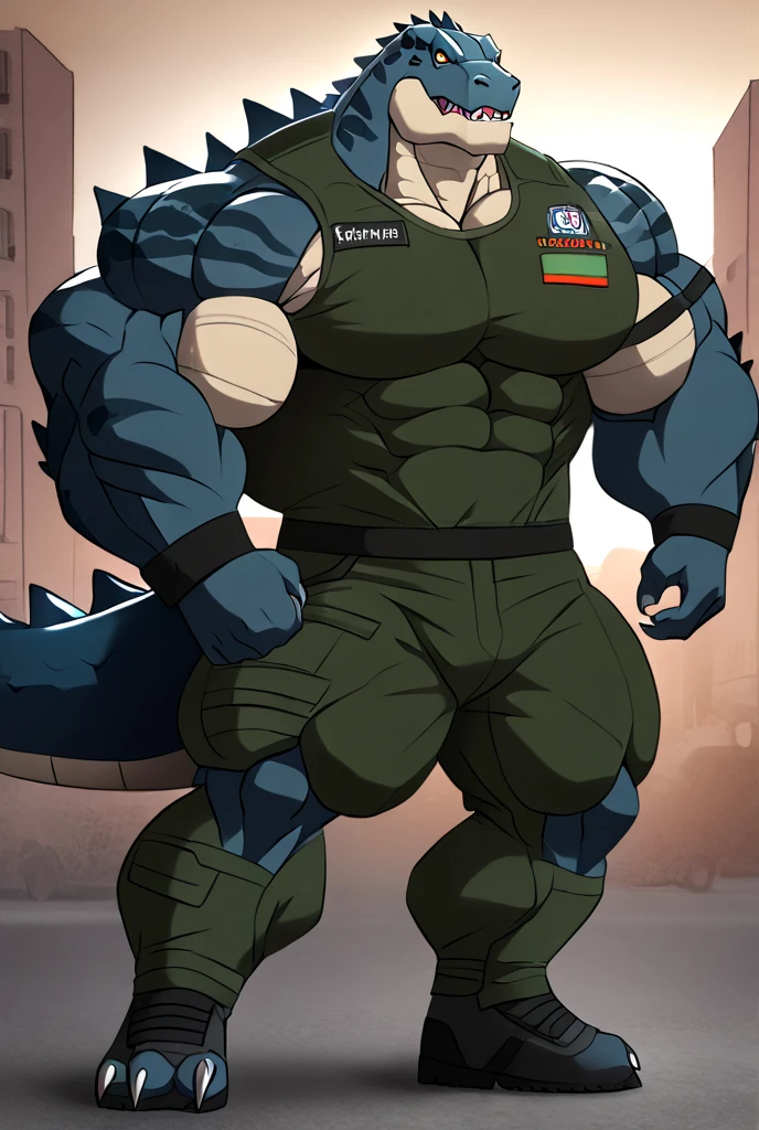 Hyper godzilla kaiju Muscle Colossal militar Bodybuilding Uniform ...
