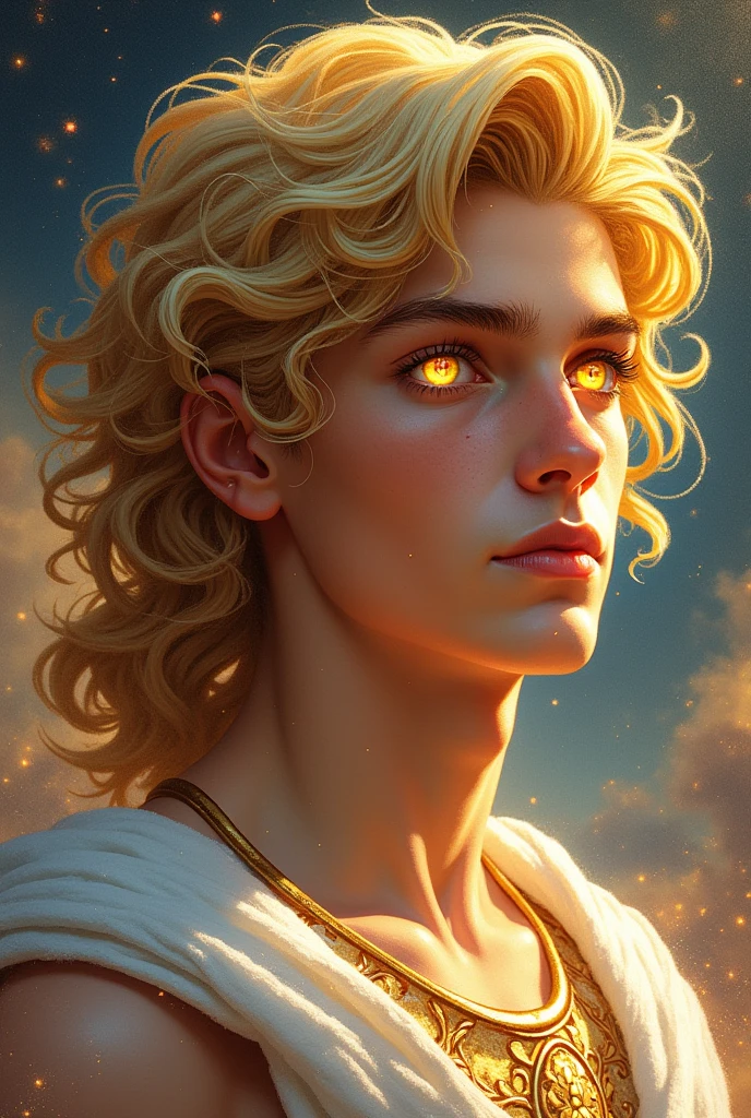 Apollo in color drawing , aged 18 and with golden eyes as in Percy ...