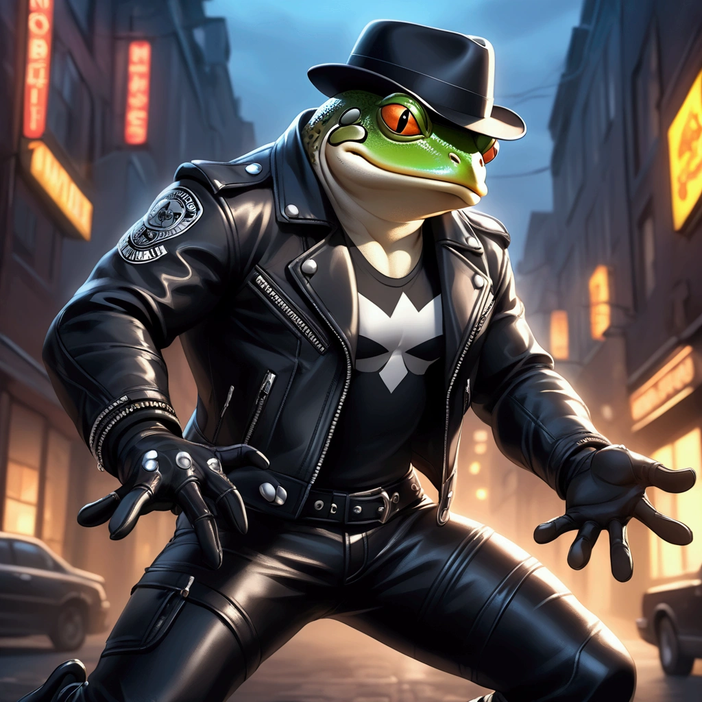 Closeup, Cartoon of an extremely badass anthropomorphic light blue and ...