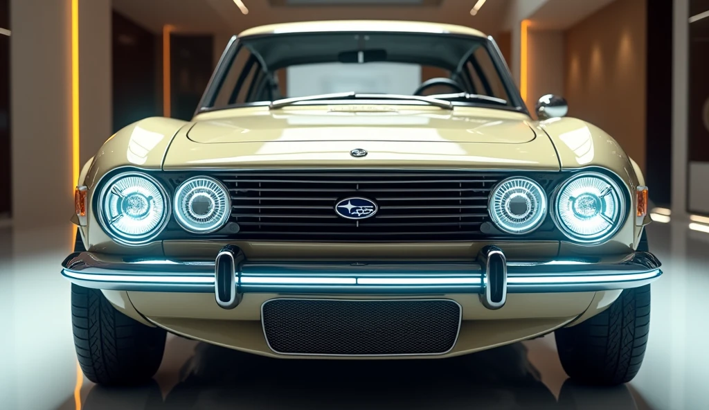 Eate an ultra-detailed 3D render of the front bumper view of a ...