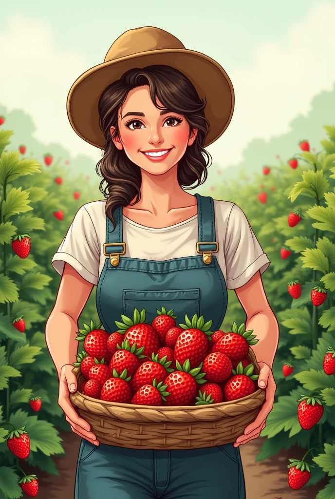 Strawberry human seller man logo - SeaArt AI