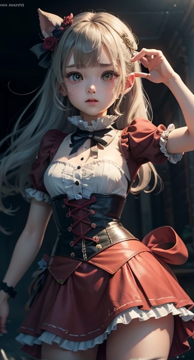 Animation!! H animation! plush! Rainbow, a girl , gothic - SeaArt AI