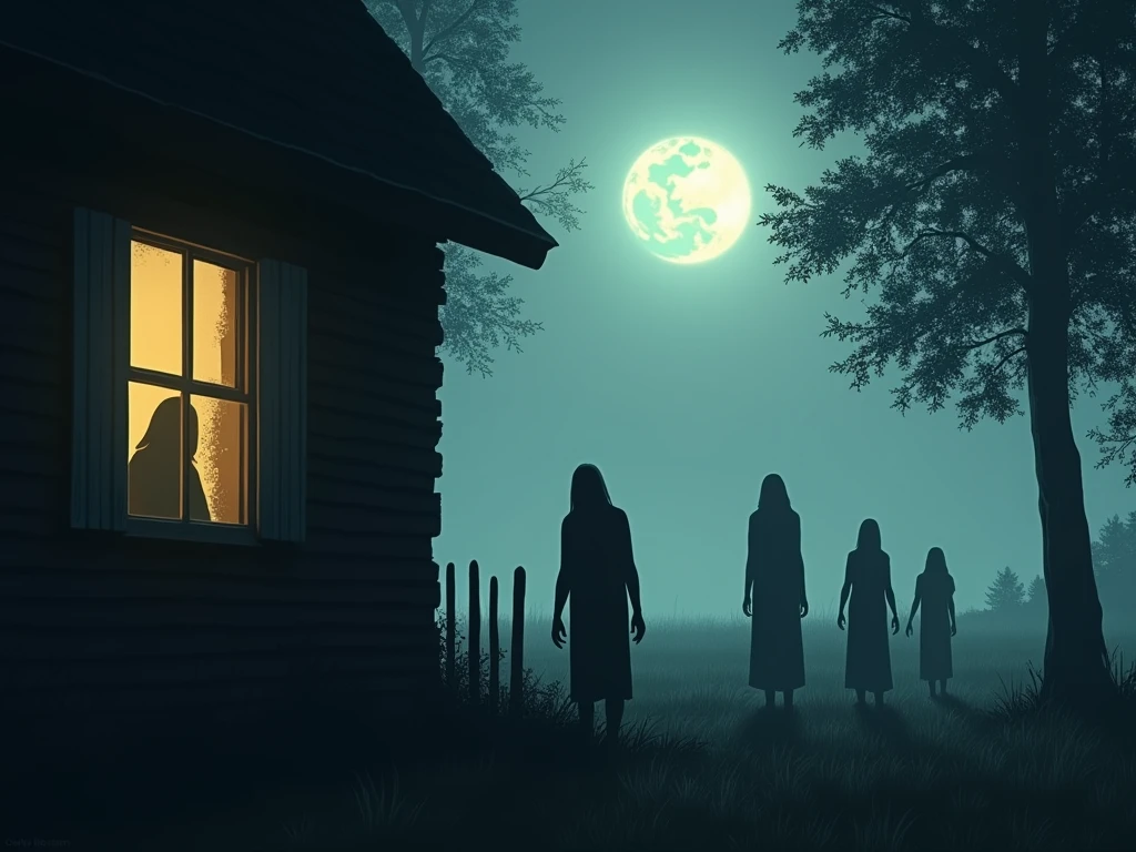 There are scary tall sly people looking at us from behind the trees in ...