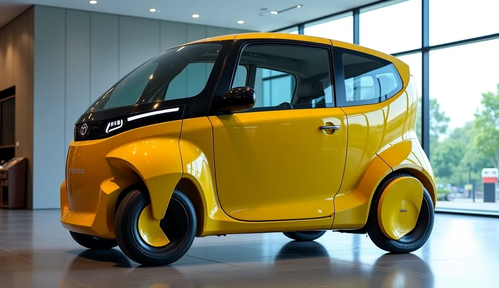 New 2025 Toyota JPN auto Rickshaw back view yellow Shiny Exterior ...