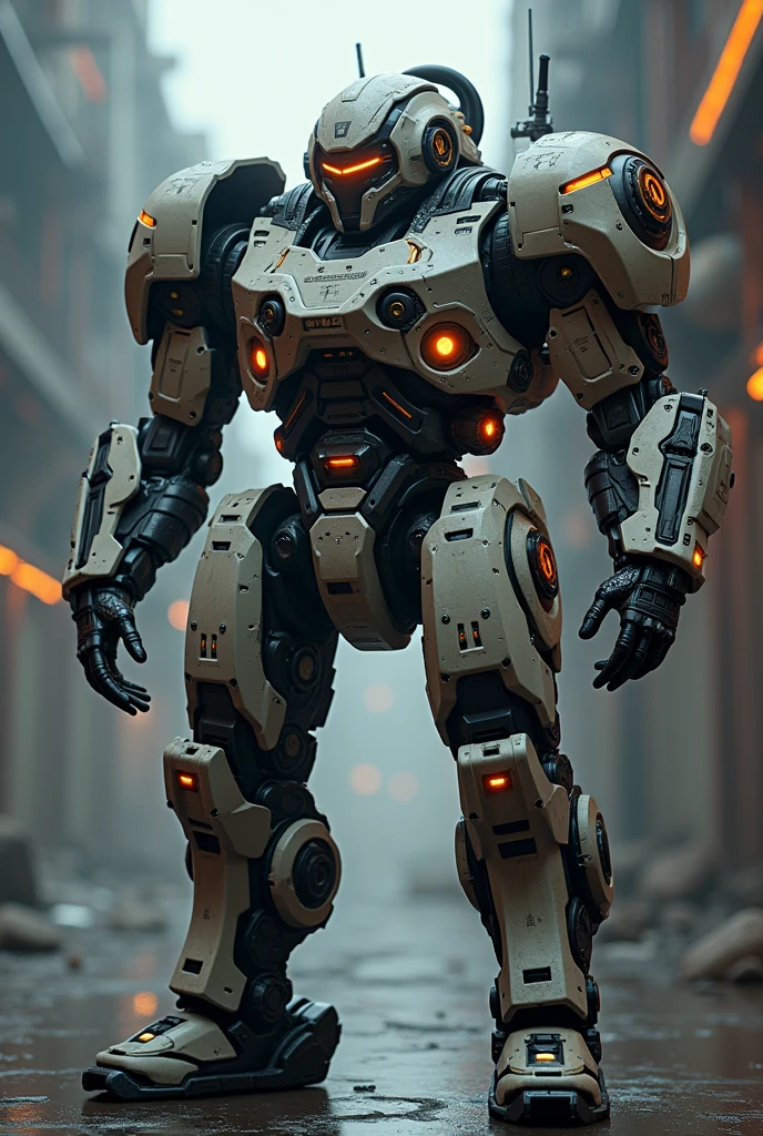 A futuristic gladiator robot, highly detailed metal robot, advanced ...