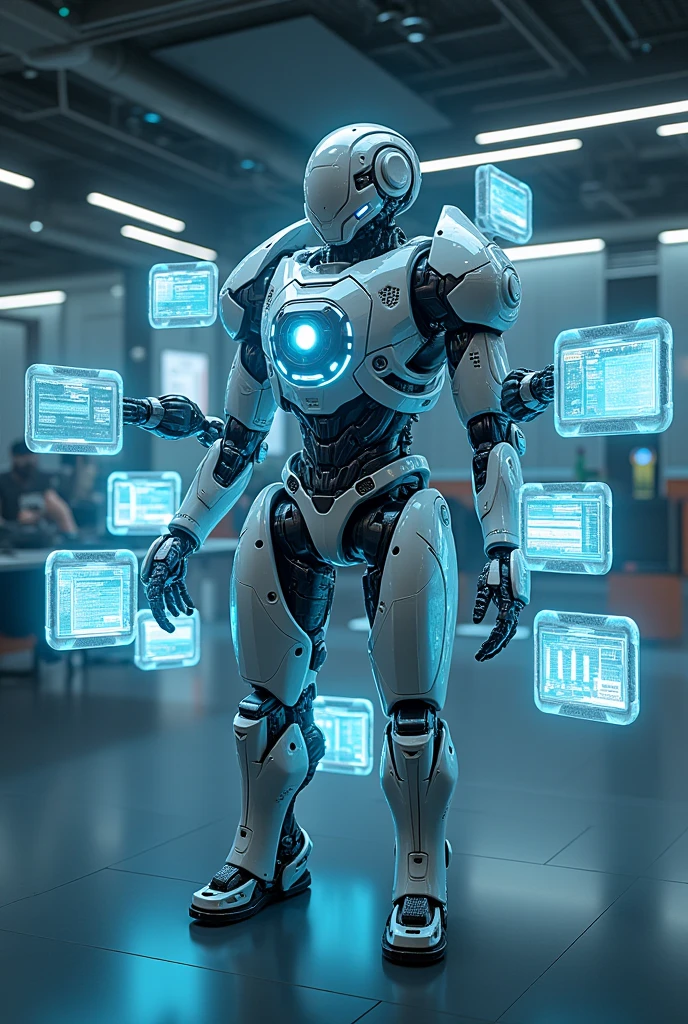 Hologram computer、Many arms - SeaArt AI