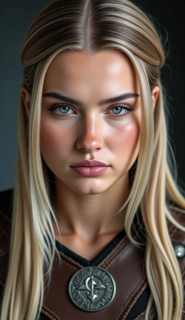 A photorealistic portrait of a blonde woman, pale skin, nordic - SeaArt AI