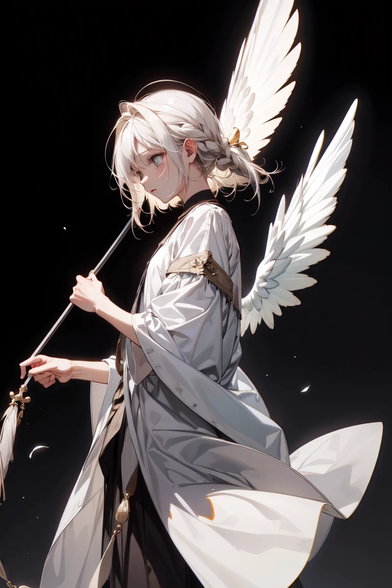 masterpiece fails, of the highest quality , angel wing , black ...