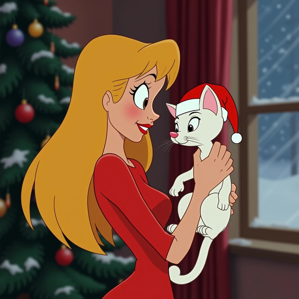 Disney cartoon style from 1960, Jessica Rabbit , christmas - SeaArt AI