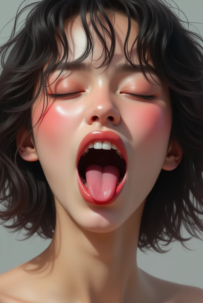 Woman Aheagao Realistic Boobs Out Ahegao - SeaArt AI