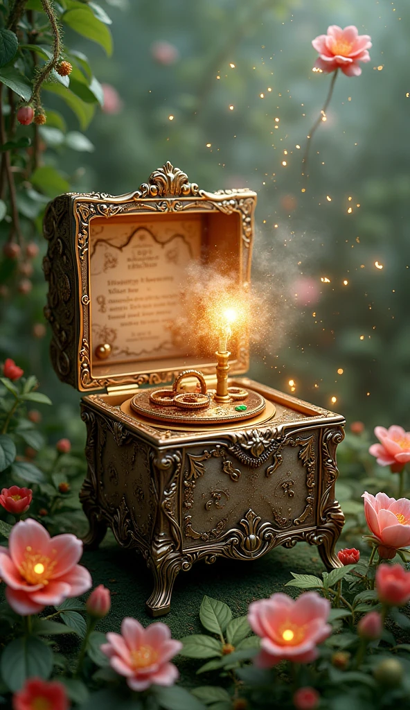 Generates an ultra-detailed open-top music box performs (Does not ...