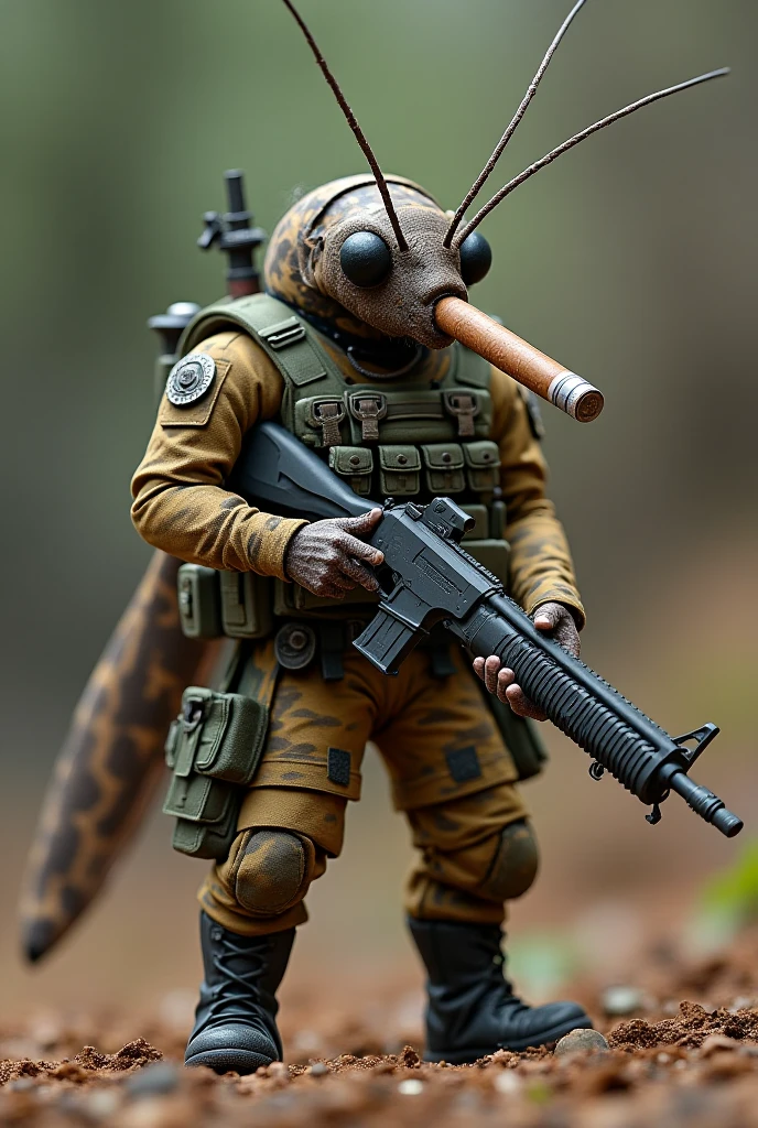 Mosquito in Rambo clothes smoking cigars and with a bullet vest and a ...