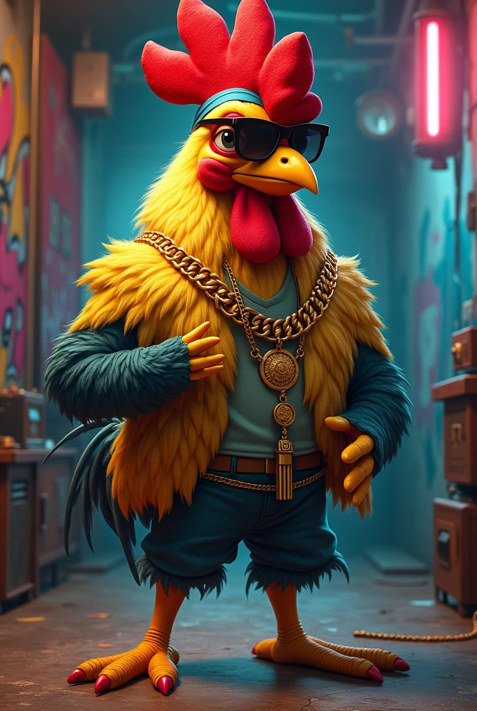 Pepe Pollo rapper style - SeaArt AI