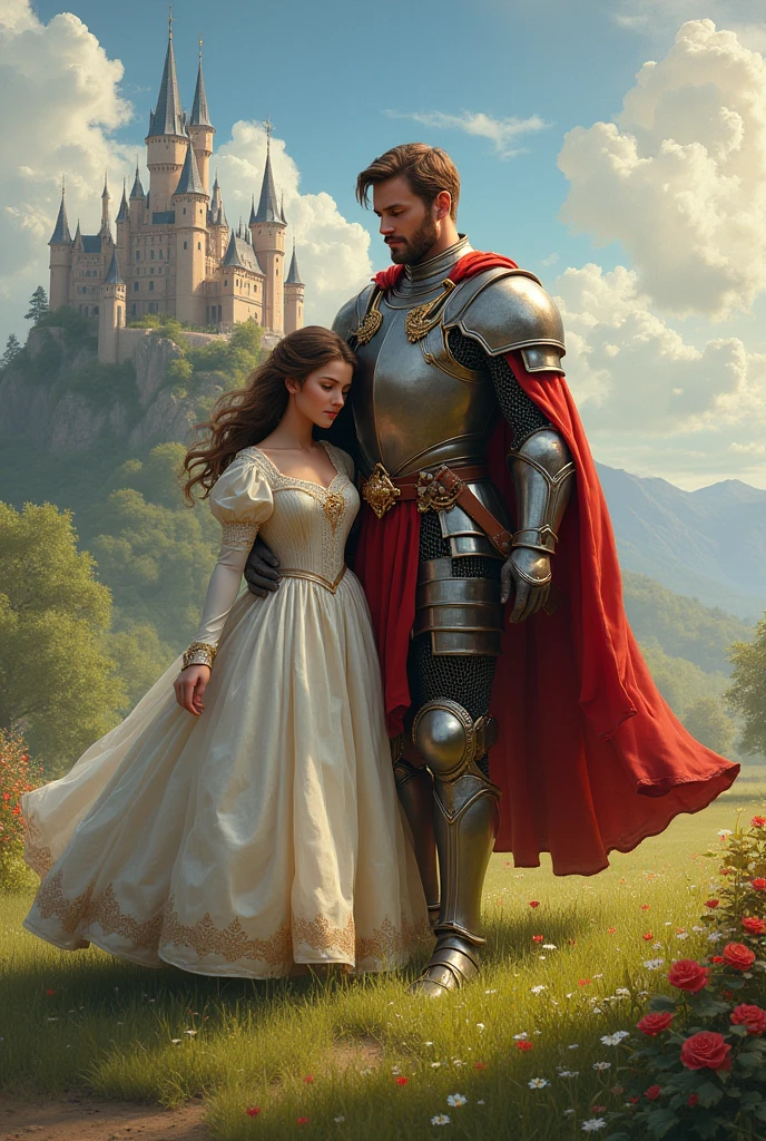 Prince Charming protecting a princess from everything bad - SeaArt AI