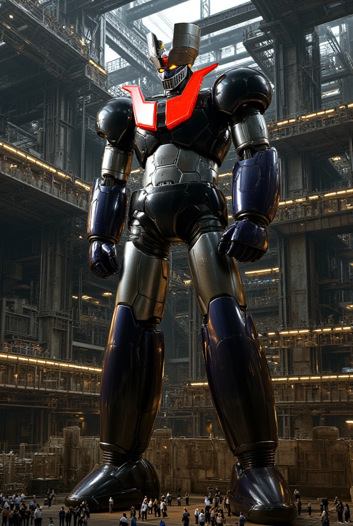 A very realistic giant version of Mazinger Z , standing 100 meters high ...