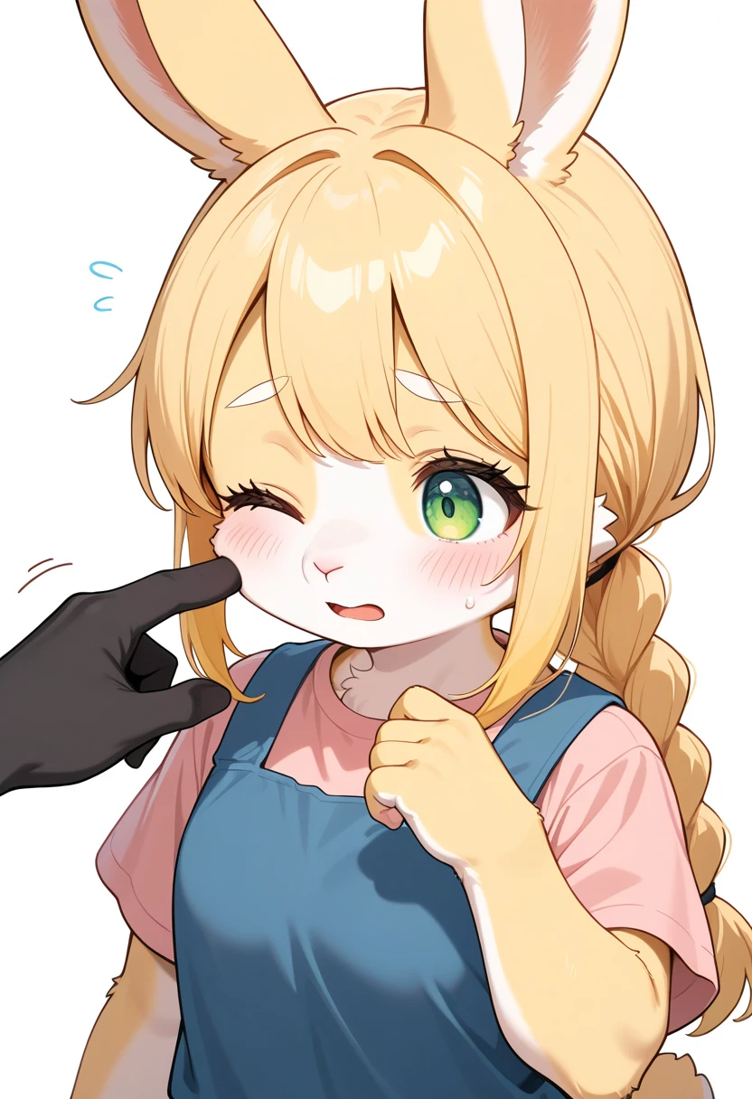 1girl, (furry, kemono:1.4), rabbit girl, animal nose, rabbit ears ...