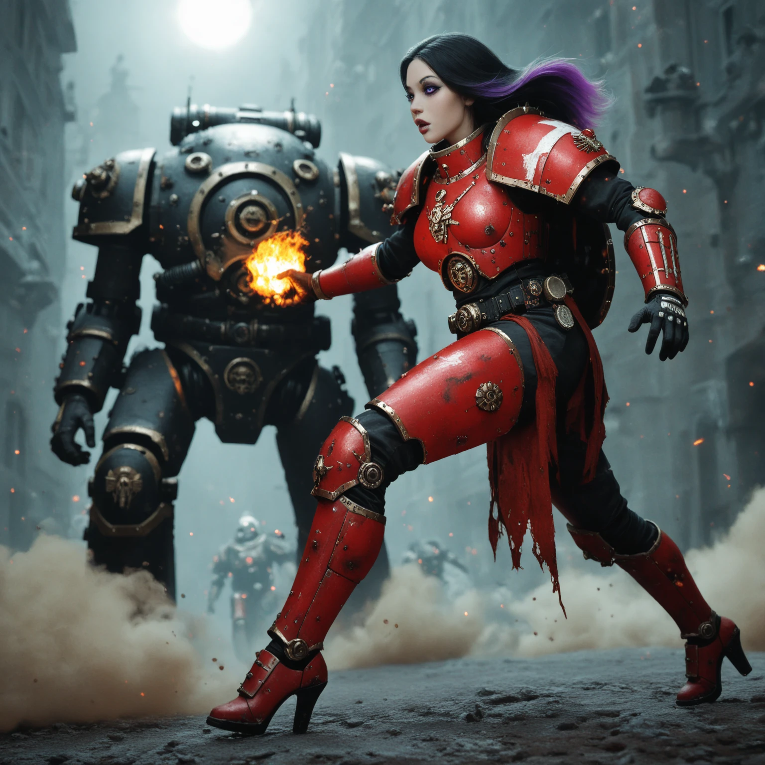 Full body pose sexy sisters of battle from the warhammer 40k - SeaArt AI