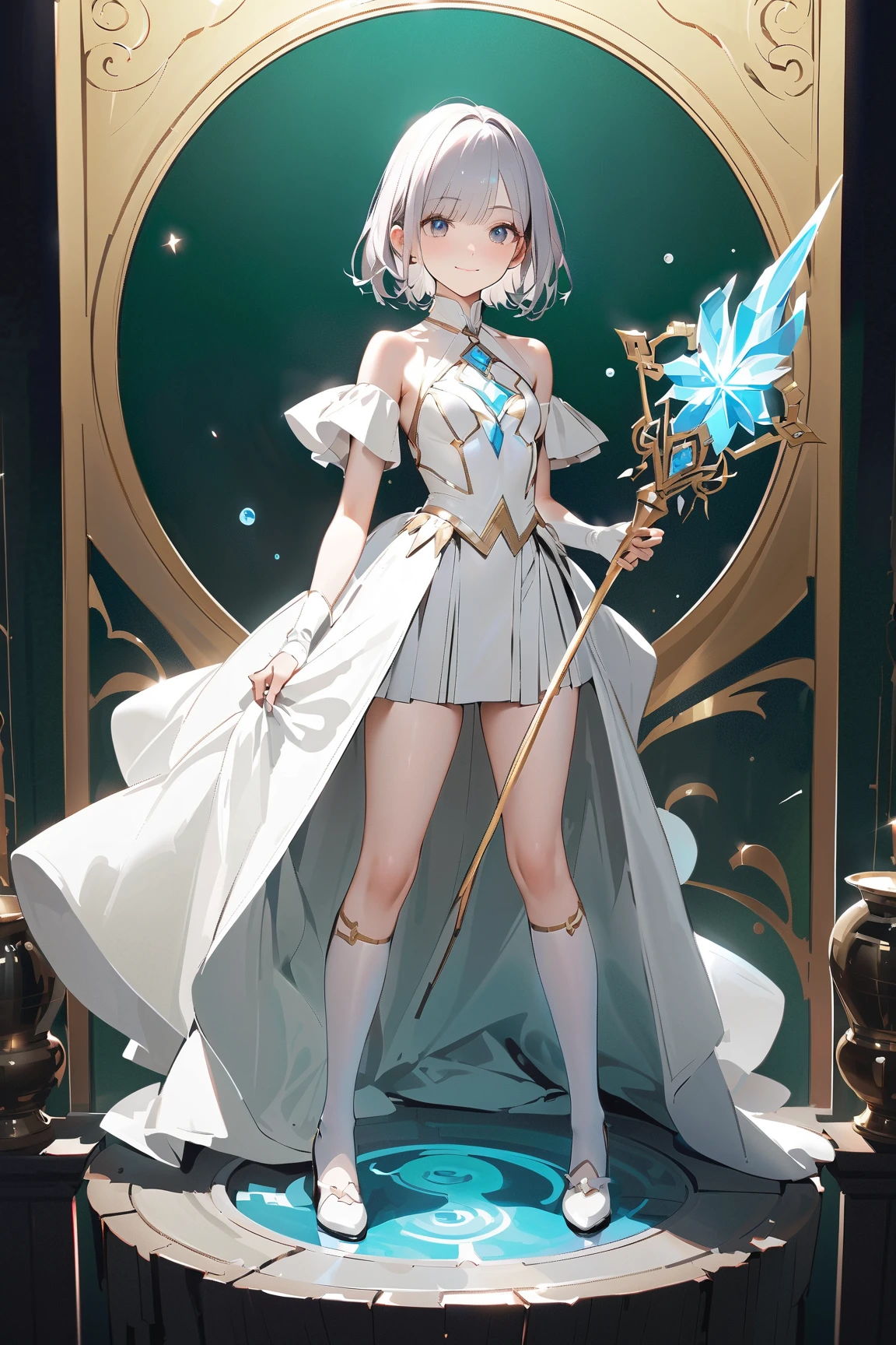 (green background:1.3), No wind, character sprite, (wide shot - SeaArt AI