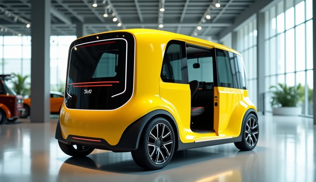 New 2025 Eco Ride auto Rickshaw back view yellow Shiny Exterior ...