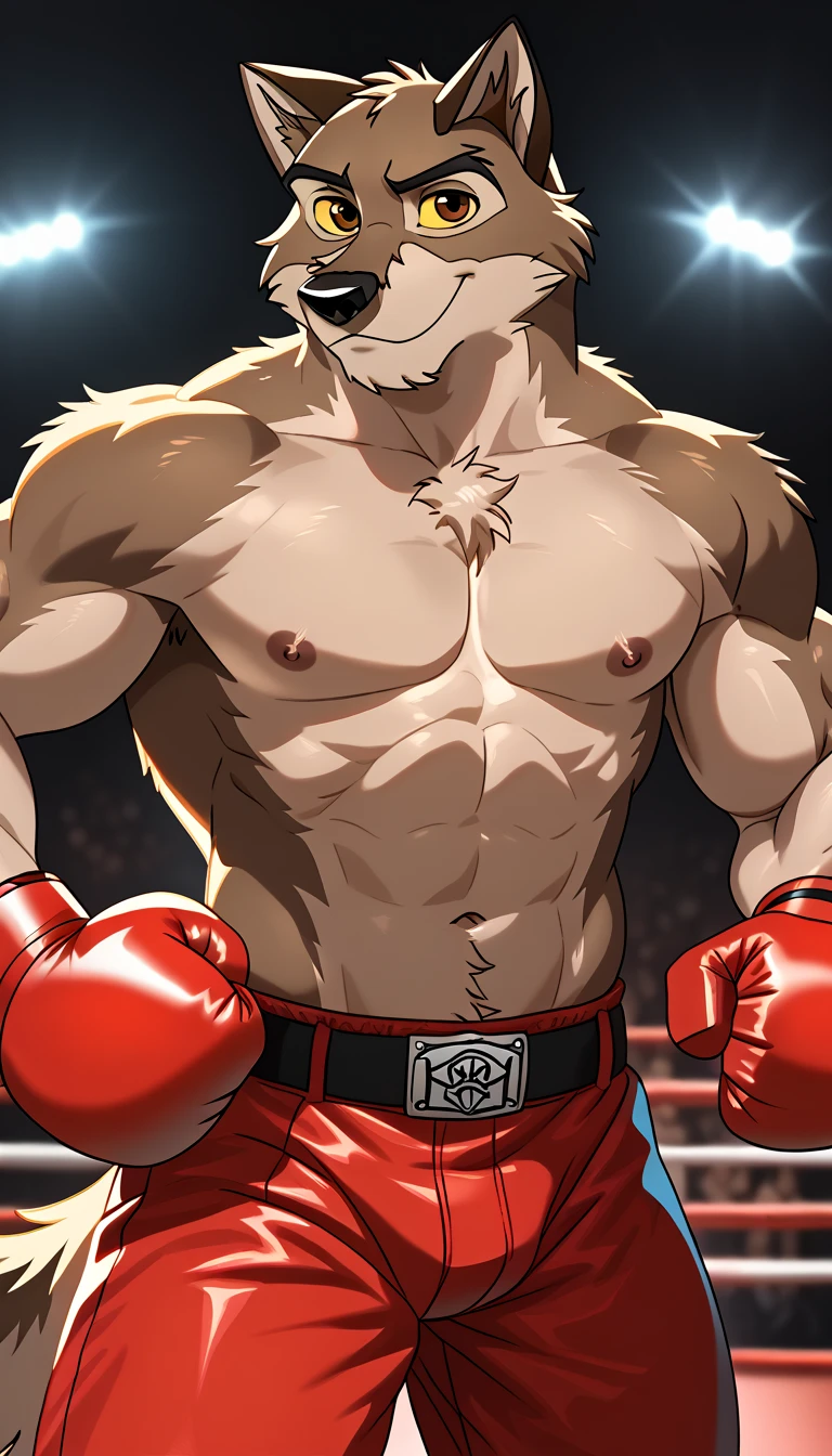 Baltotwd, wolfdog, balto, brown eyes, yellow sclera, solo, detailed - SeaArt AI